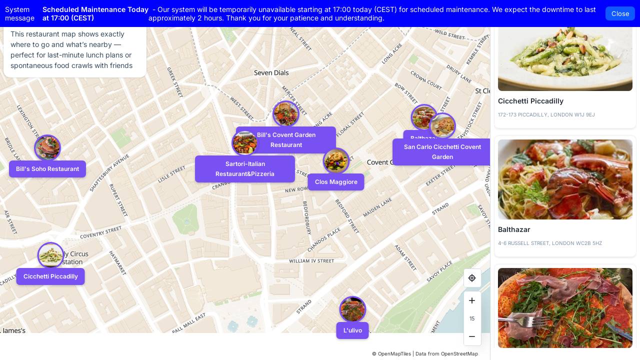 Restaurant Map | Atlas